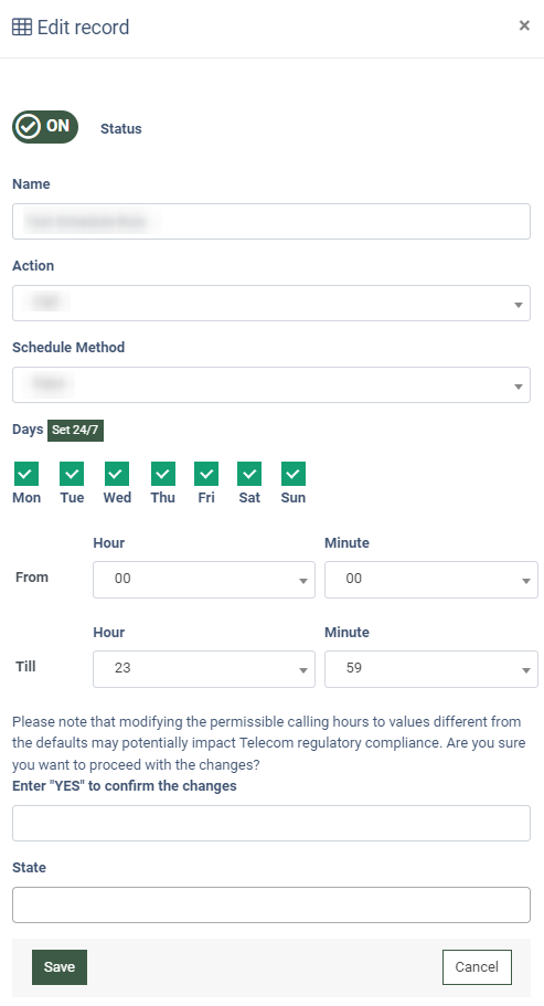 Permissible Calling Hours